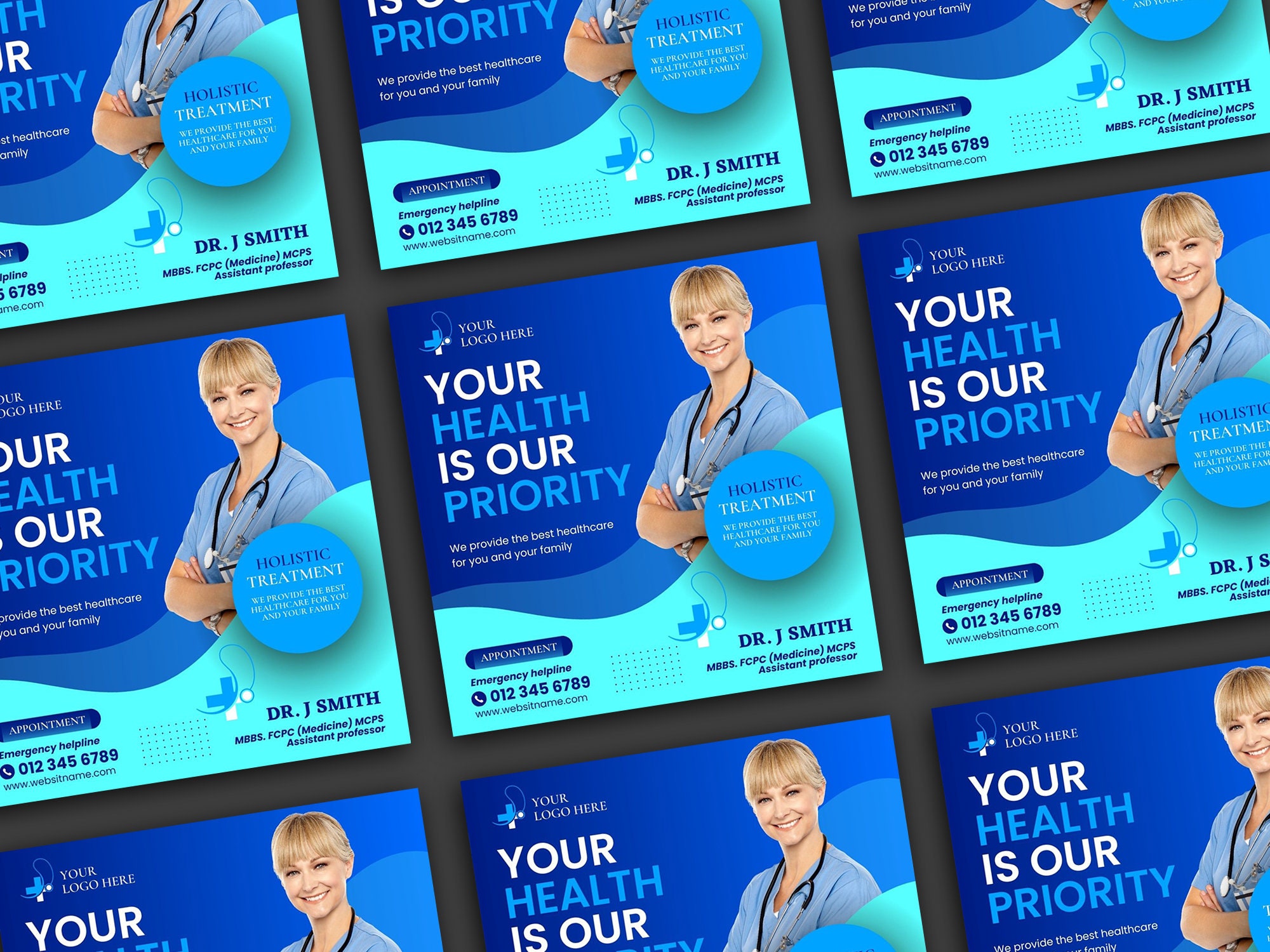 Doctor Flyer, Family Doctor Design, Hospital Flyer, DIY Canva Health ...