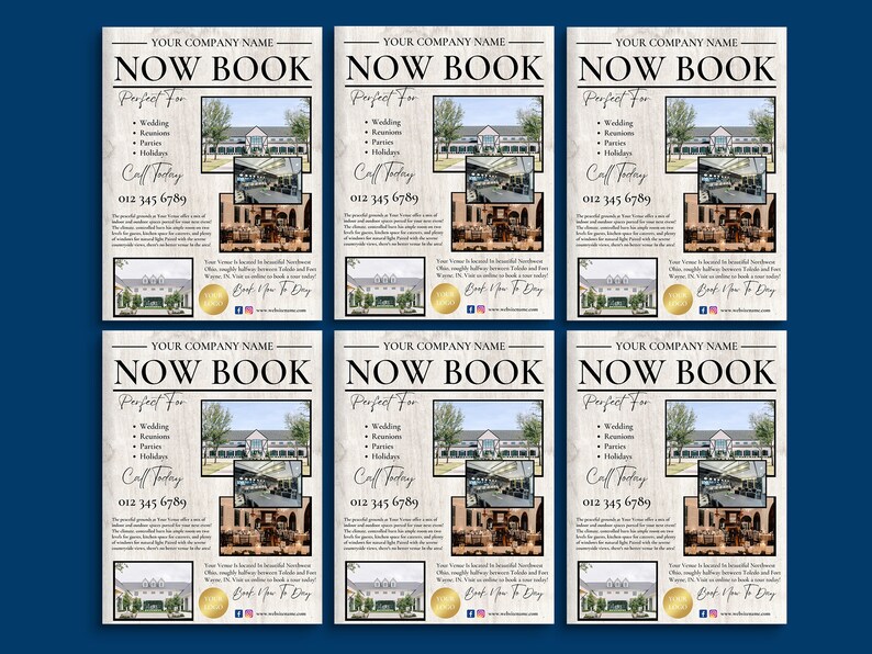 Banquet Flyer, Event Venue, Editable Flyer Design, DIY Canva Poster ...