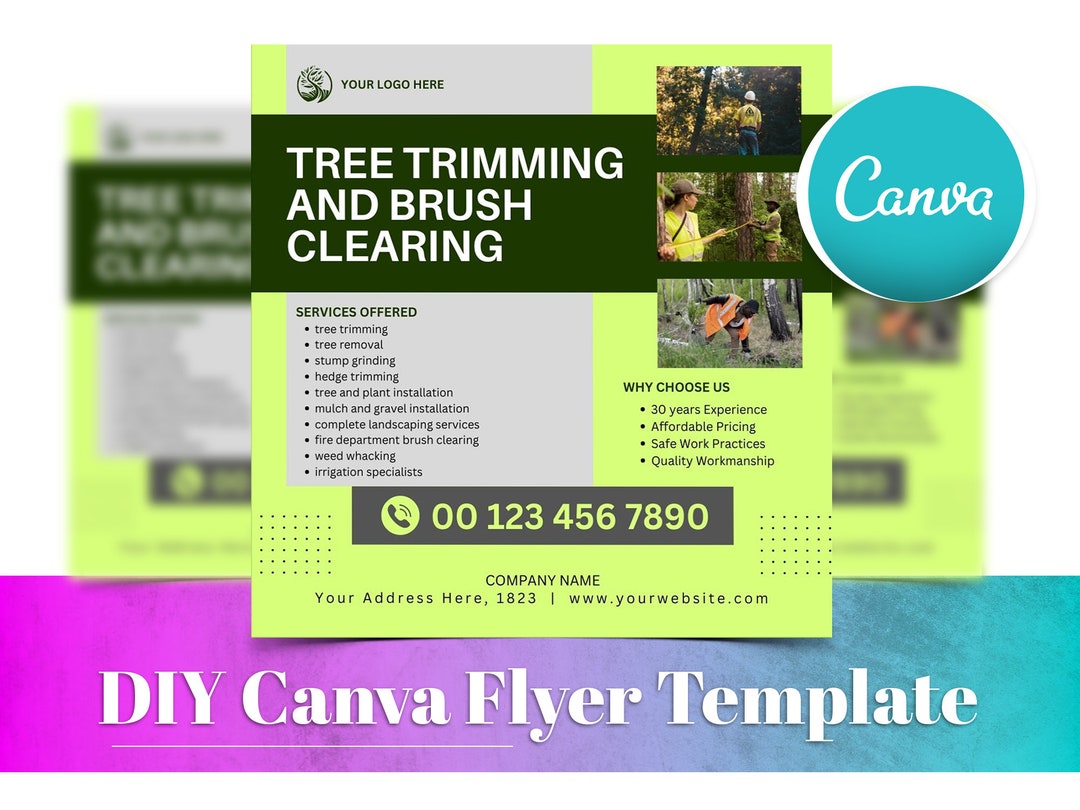 Tree Services Flyer, Editable Tree Trimming Service Instagram Post, DIY ...