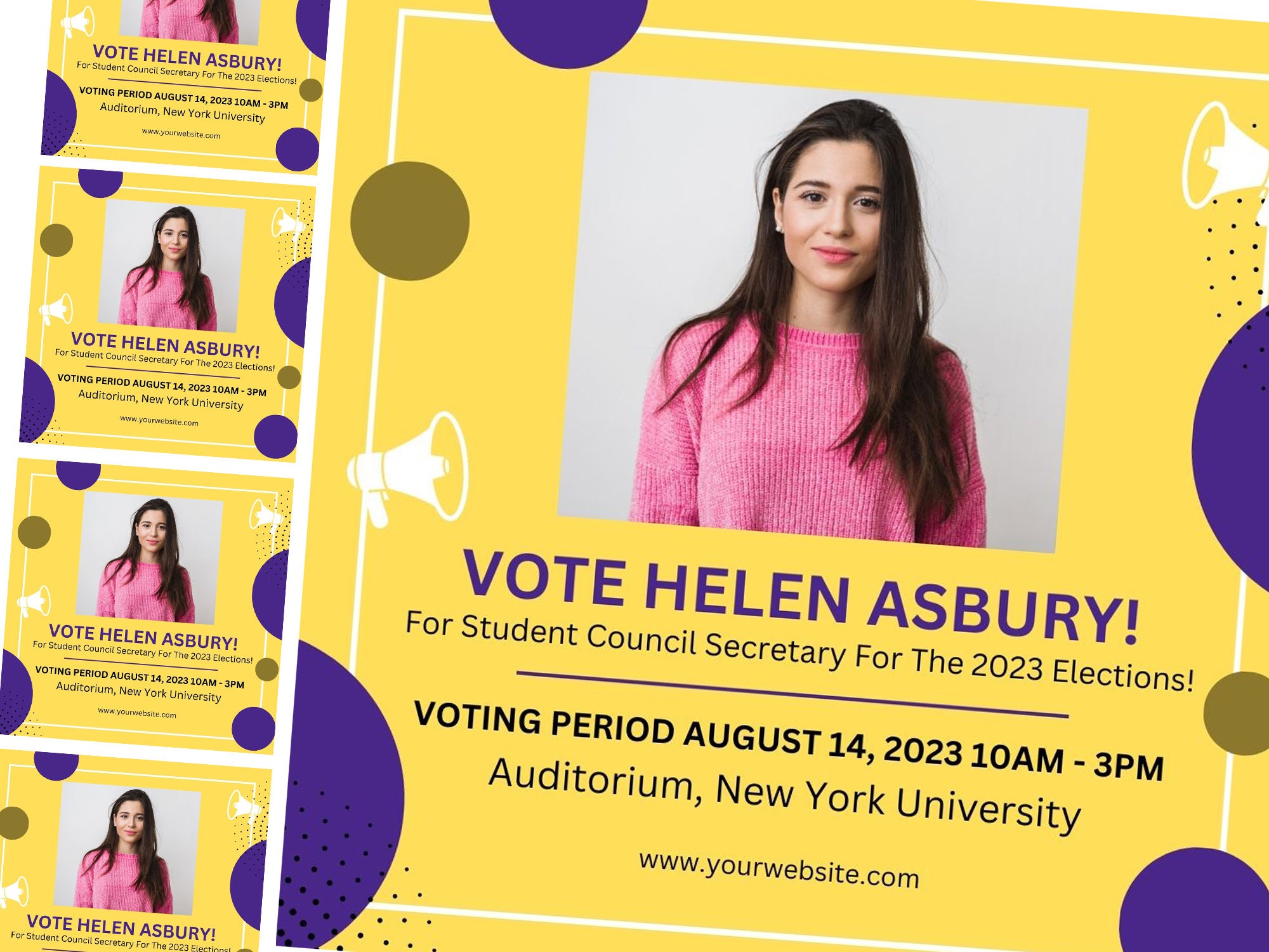 Student Council Election Posters For Secretary