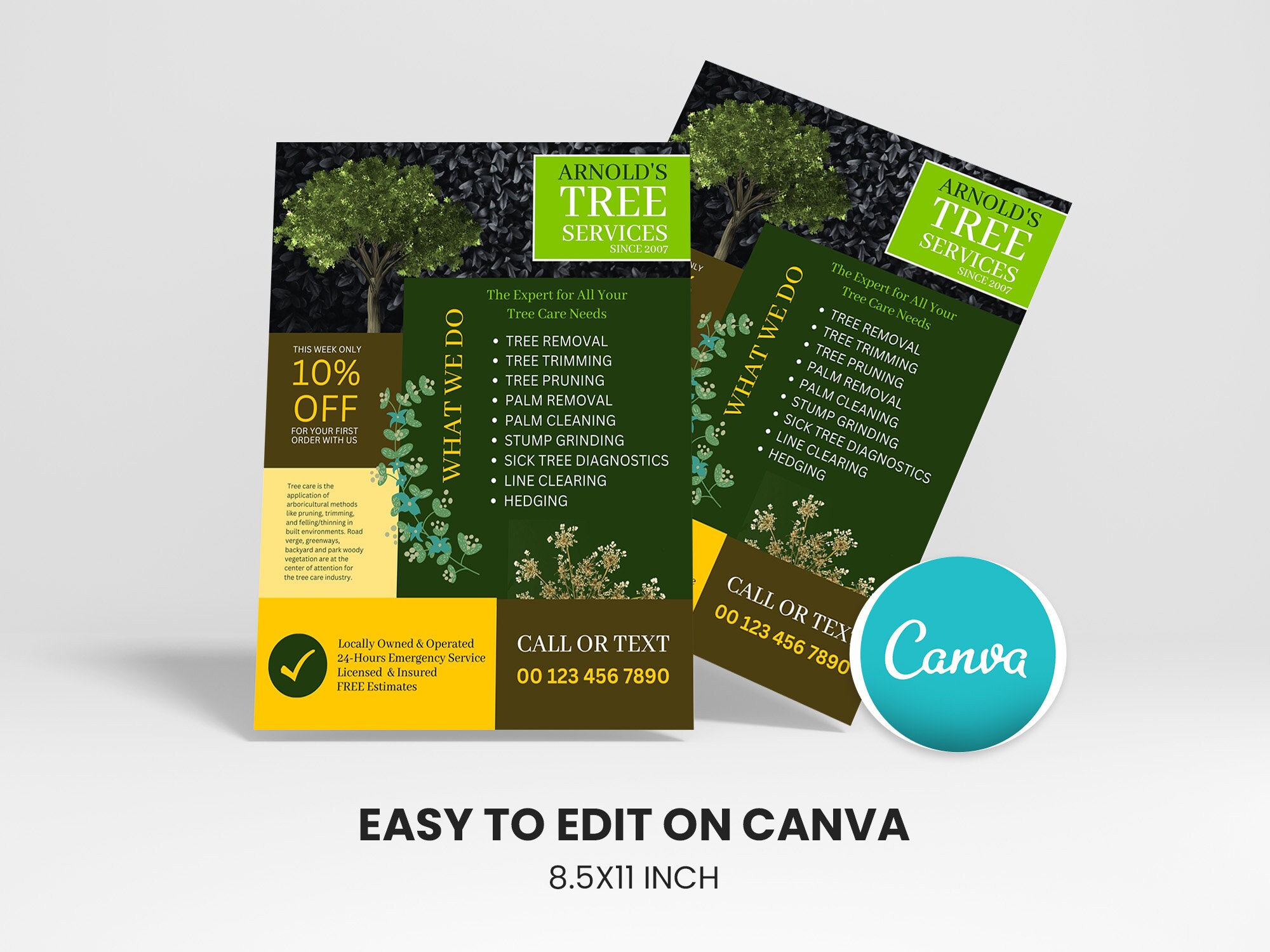 Tree Services Flyer, Printable Tree Trimming Service Flyer Design, DIY ...