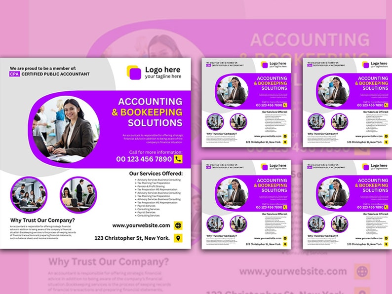 Bookkeeping Flyer, Bookkeeping Flyer, DIY Canva Bookkeeping Poster ...