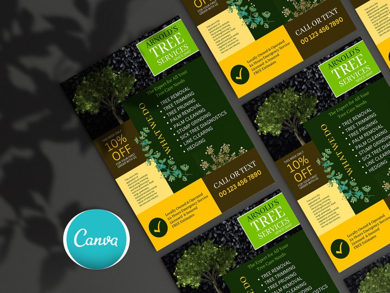 Tree Services Flyer, Printable Tree Trimming Service Flyer Design, DIY ...