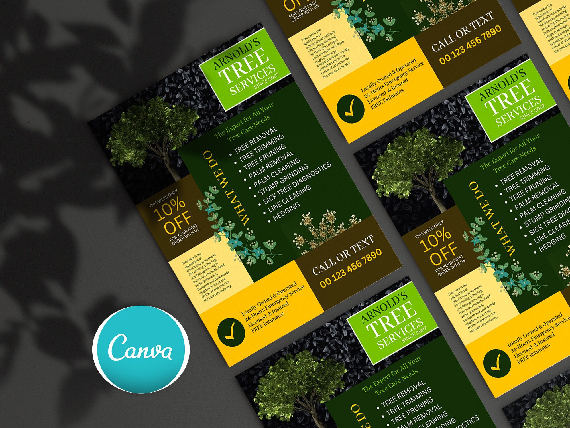 Tree Services Flyer, Printable Tree Trimming Service Flyer Design, DIY ...