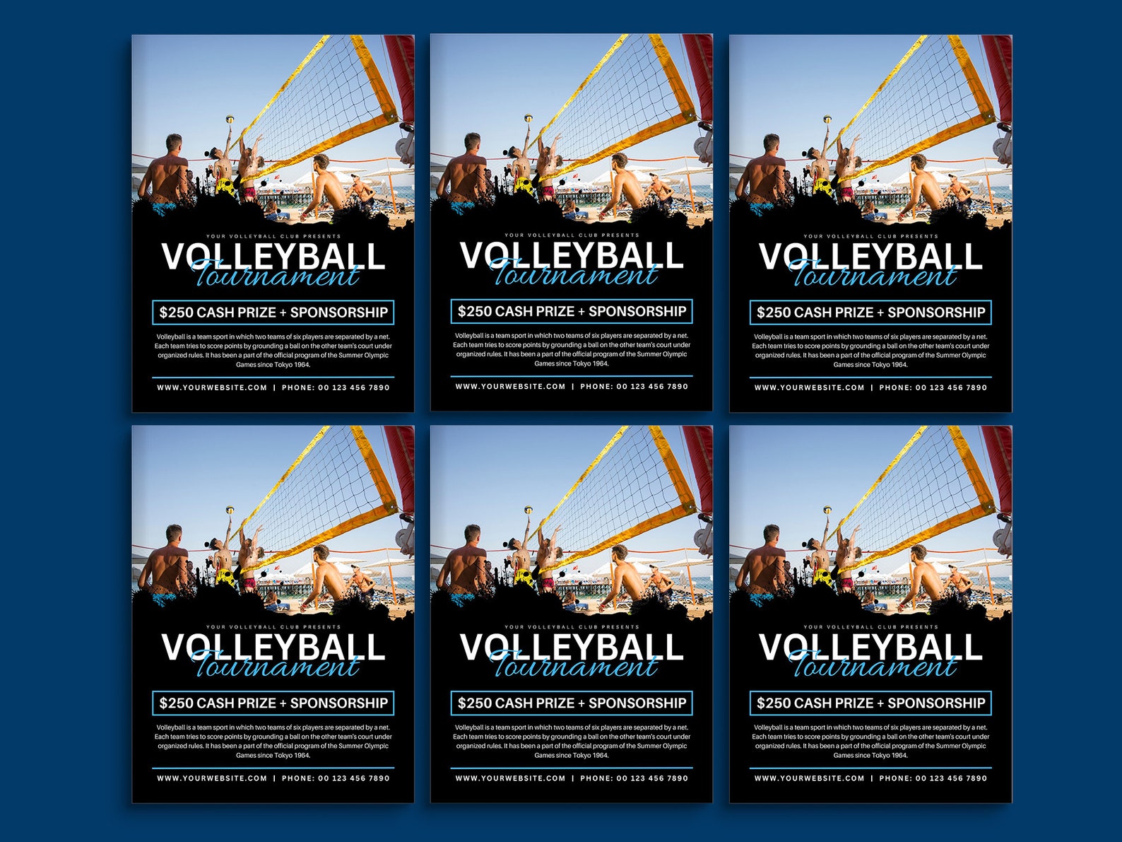 Volleyball Flyer, Volleyball Tournament Design, DIY Canva Volleyball ...