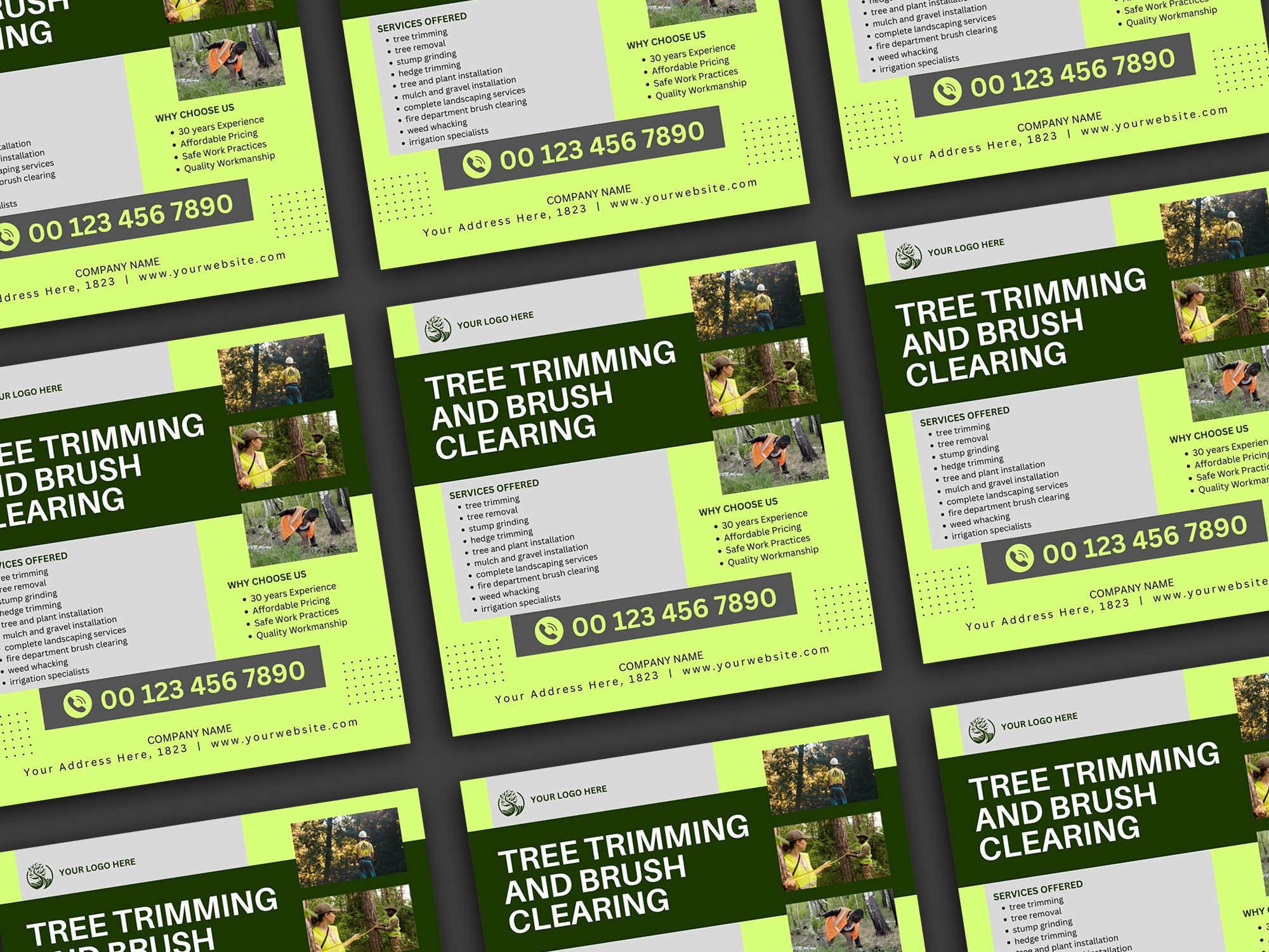 Tree Services Flyer, Editable Tree Trimming Service Instagram Post, DIY ...