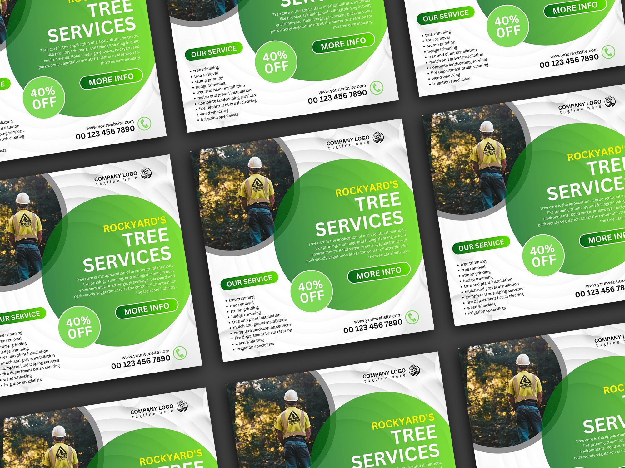 Tree Services Flyer, Editable Tree Trimming Service Instagram Post, DIY ...