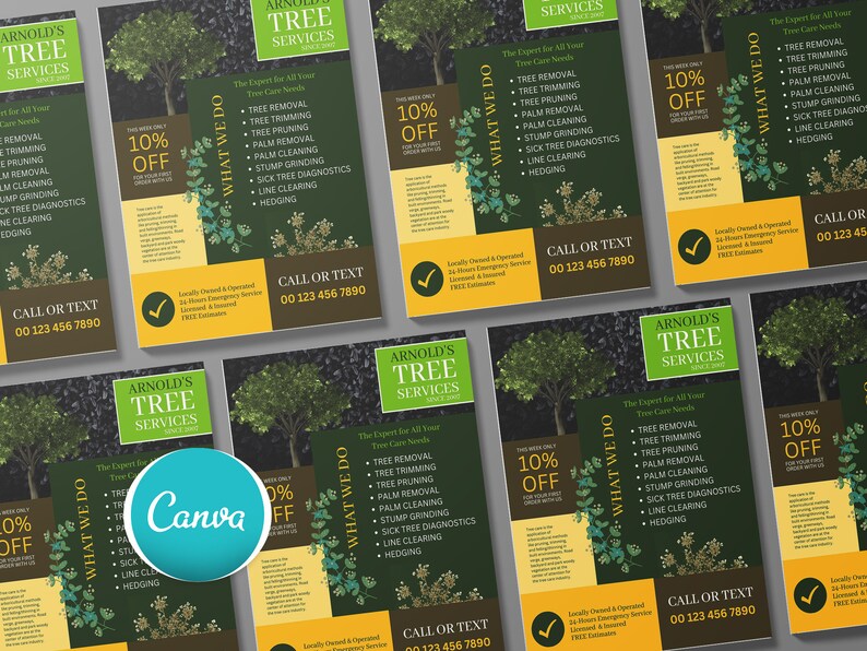 Tree Services Flyer, Printable Tree Trimming Service Flyer Design, DIY ...