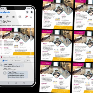 Epoxy Flooring Flyer, DIY Canva Flooring Service Template, Editable ...