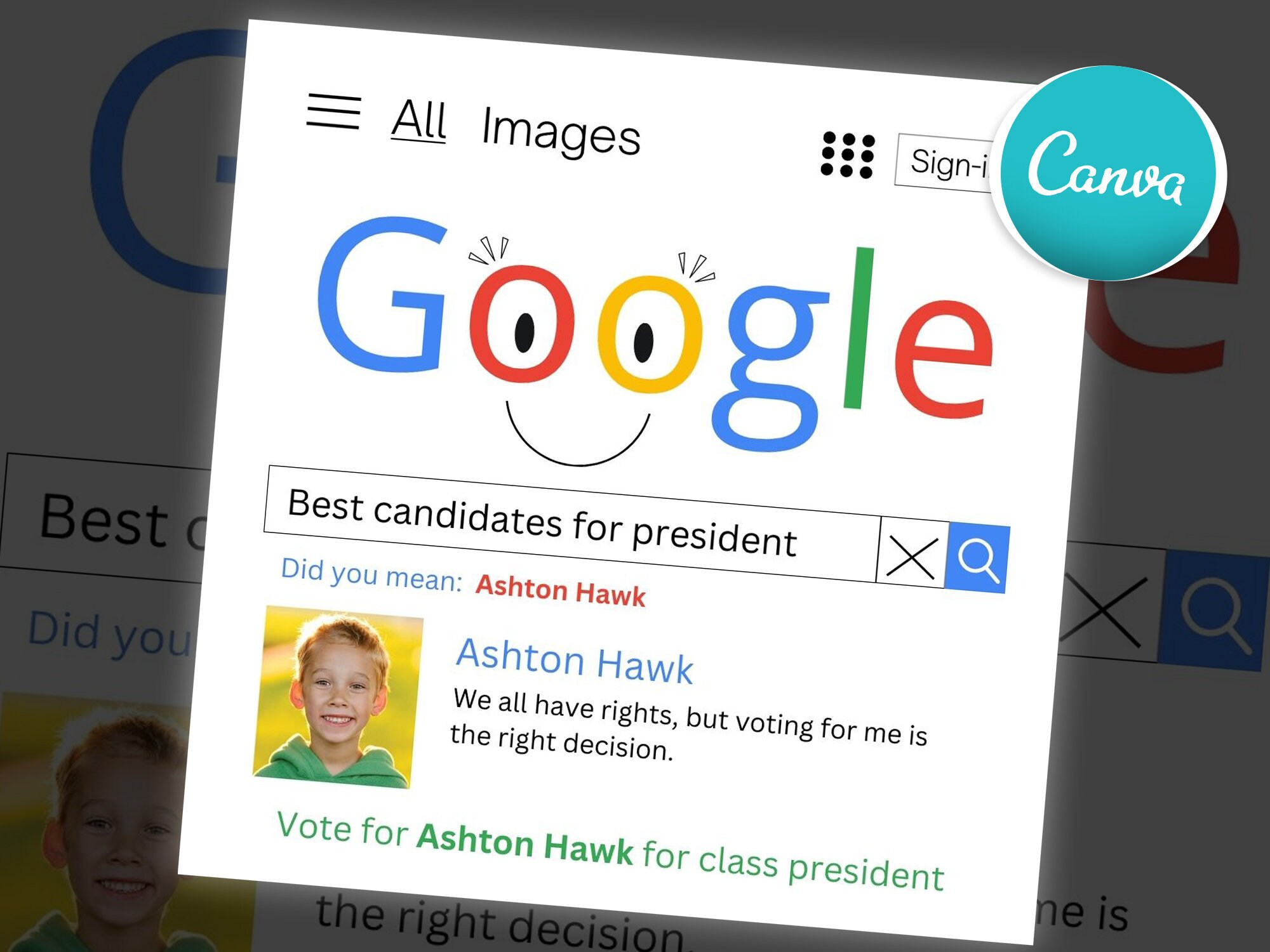 Student Election Flyer, Student Government, DIY Canva Election Poster ...