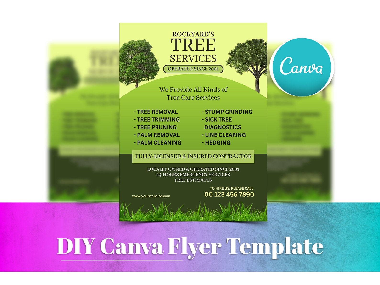 Tree Services Flyer, Printable Tree Trimming Service Flyer Design, DIY ...