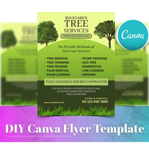 Tree Services Flyer, Printable Tree Trimming Service Flyer Design, DIY ...