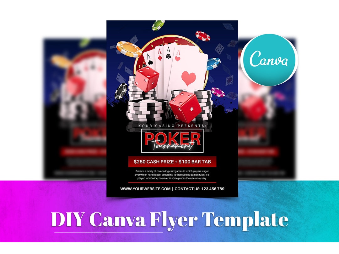 Poker Flyer, Poker Tournament Design, DIY Canva Poker Event Poster ...