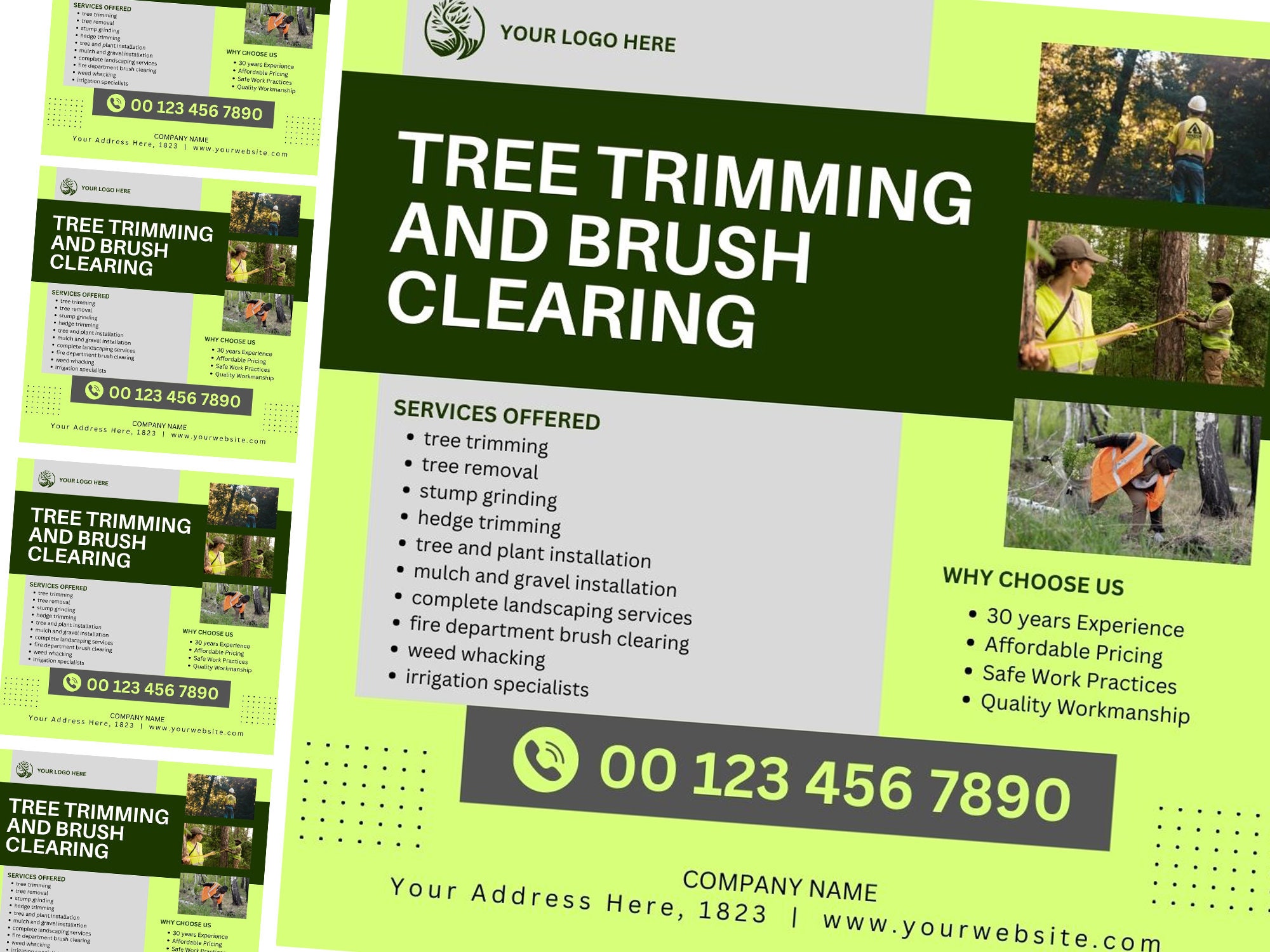 Tree Services Flyer Editable Tree Trimming Service Instagram - Etsy