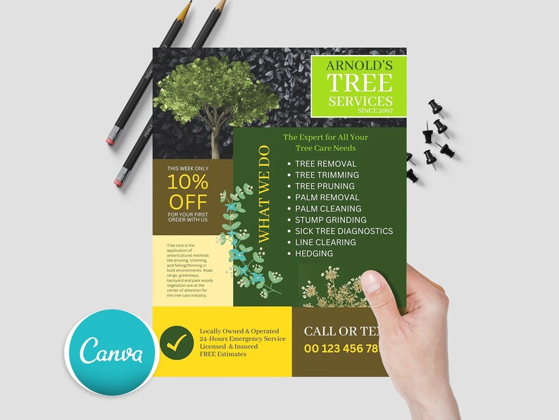 Tree Services Flyer, Printable Tree Trimming Service Flyer Design, DIY ...
