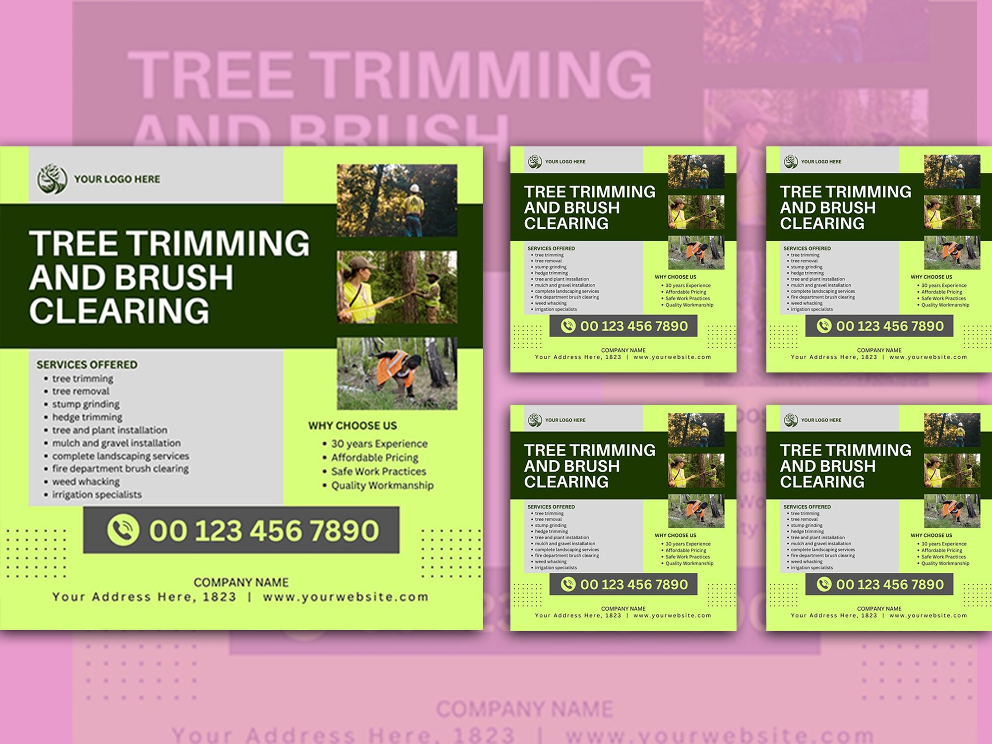 Tree Services Flyer Editable Tree Trimming Service Instagram - Etsy