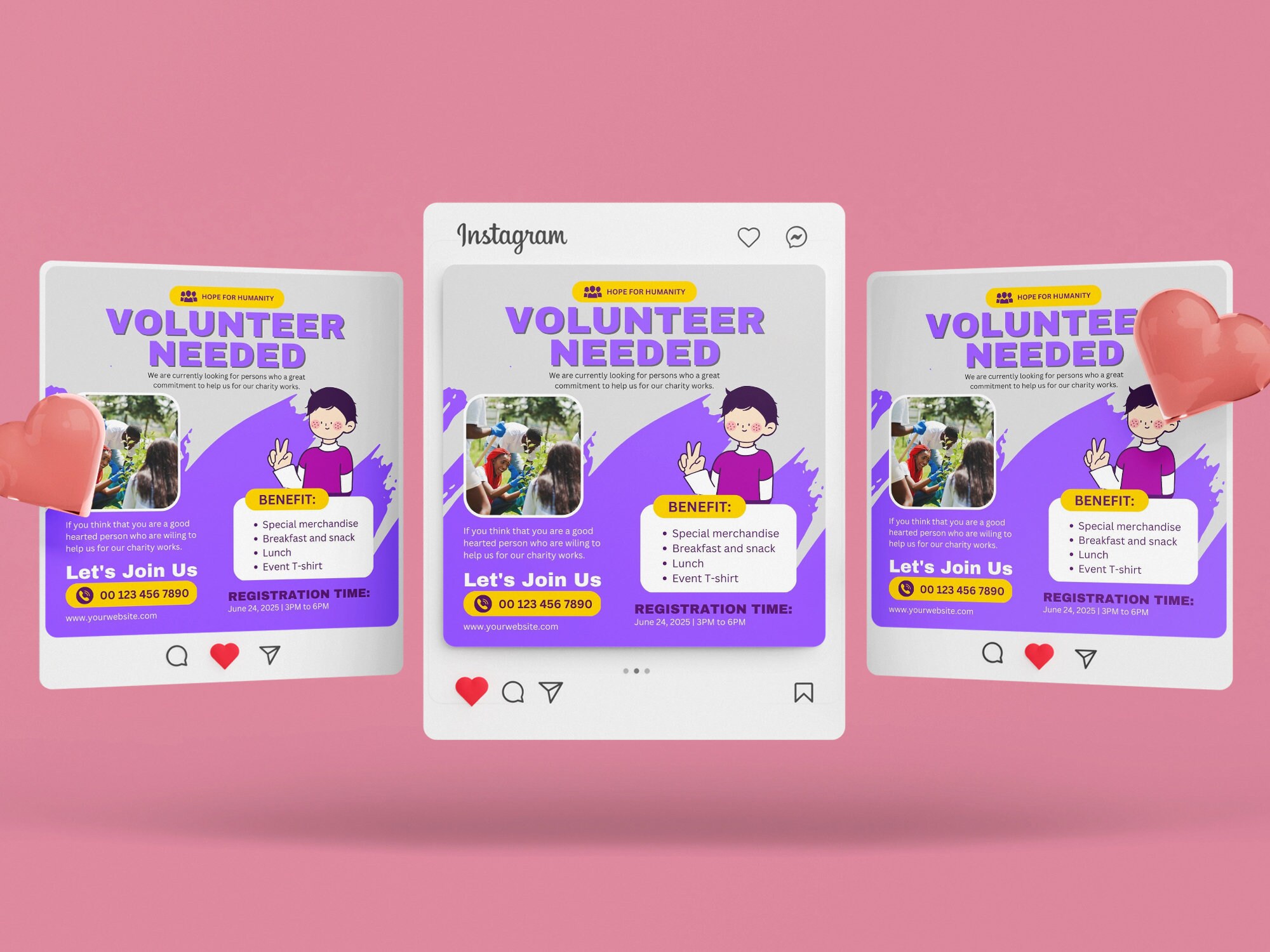 Volunteer Flyer, Volunteers Needed Design, DIY Canva Community Group ...
