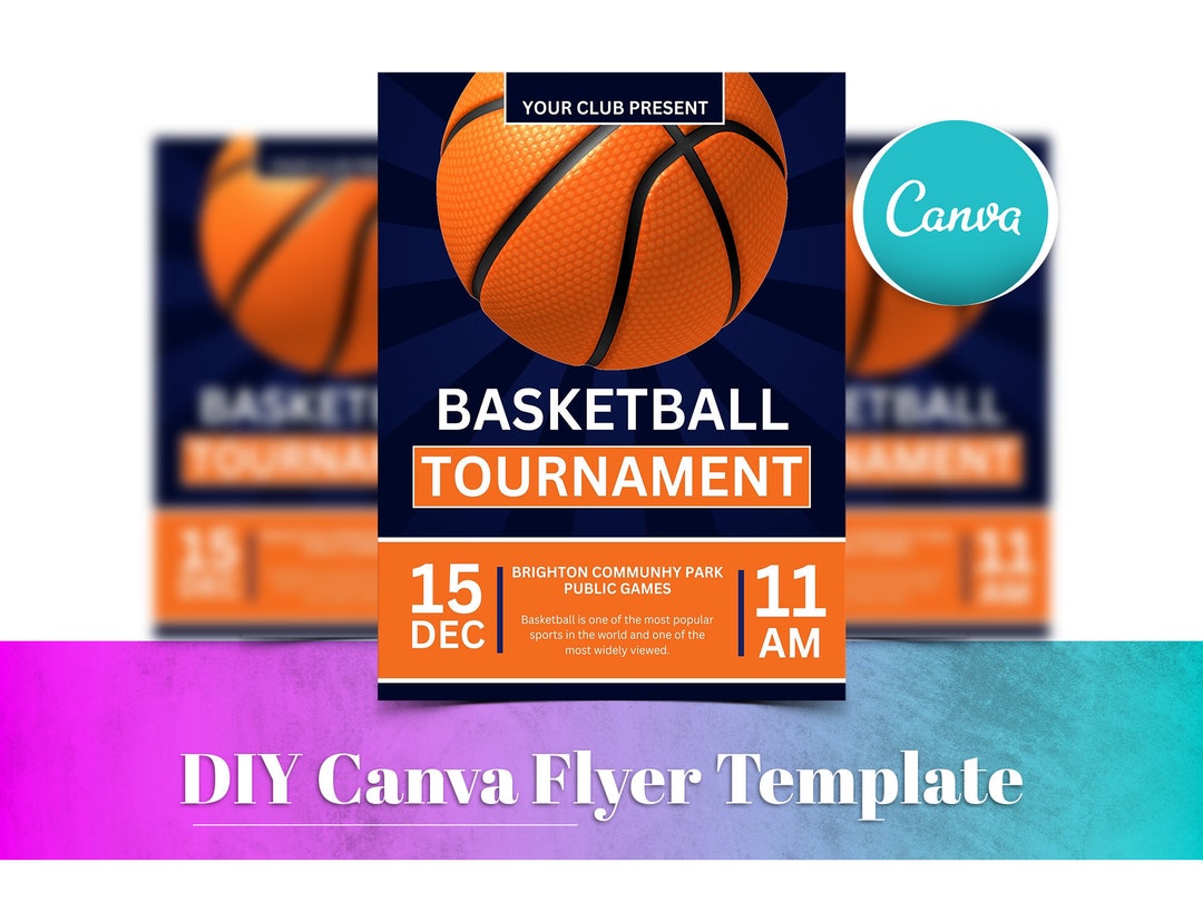 Basketball Tournament Flyer, Basketball Flyer, Editable Flyer , DIY ...