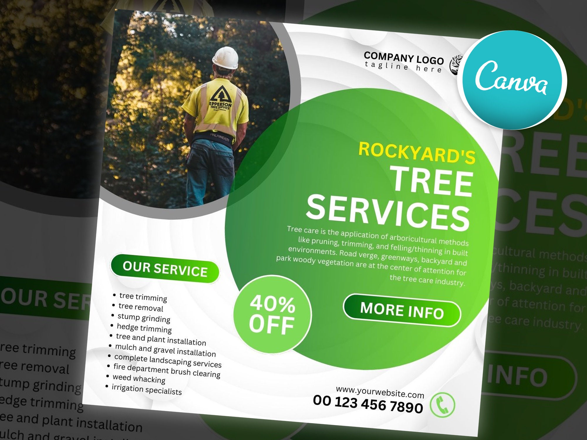 Tree Services Flyer, Editable Tree Trimming Service Instagram Post, DIY ...