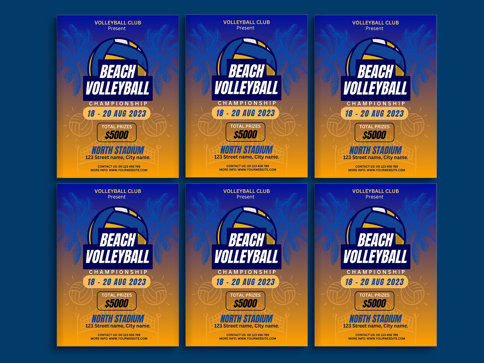 Volleyball Flyer, Volleyball Tournament Design, DIY Canva Volleyball ...
