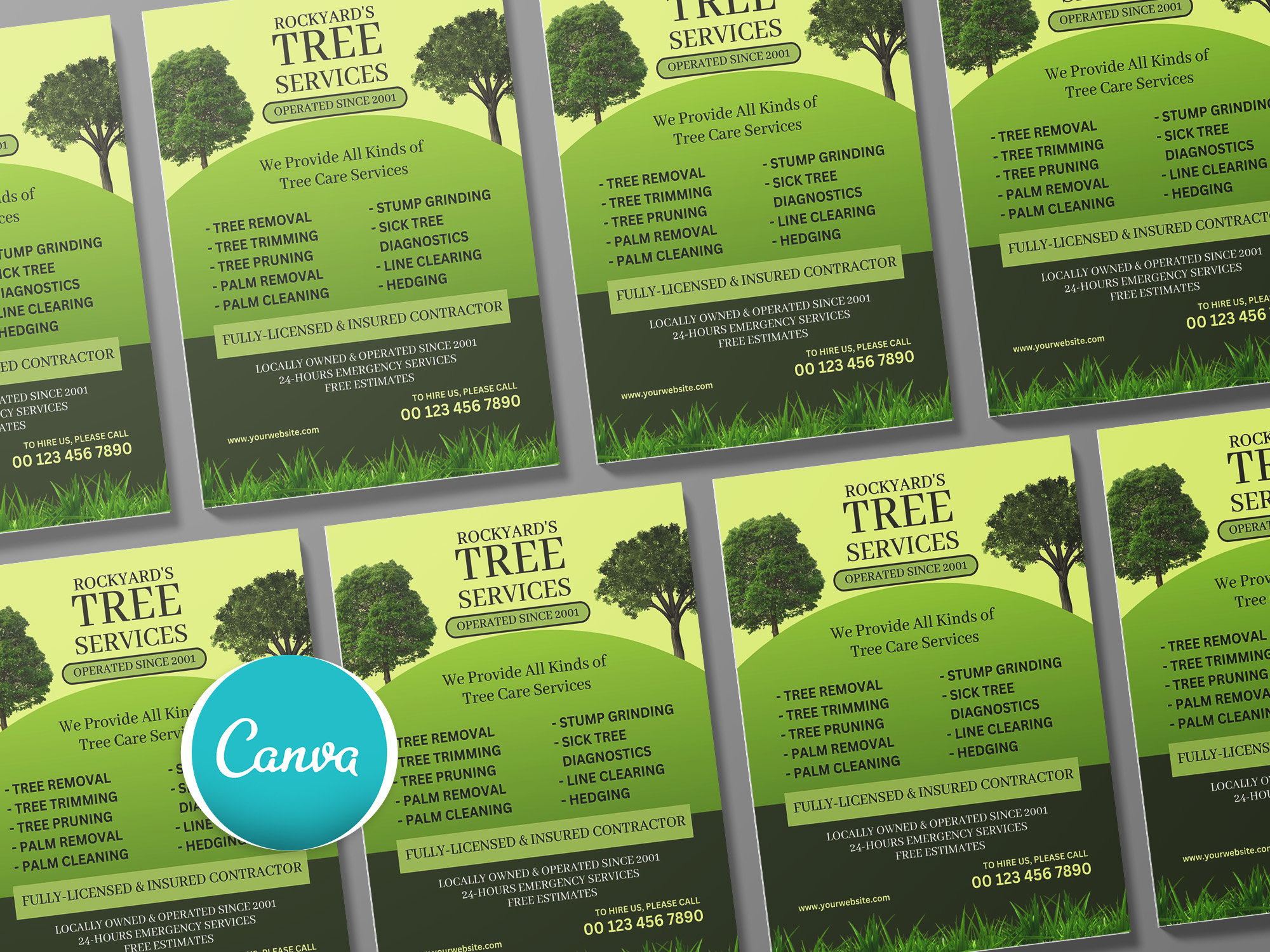 Tree Services Flyer, Printable Tree Trimming Service Flyer Design, DIY ...