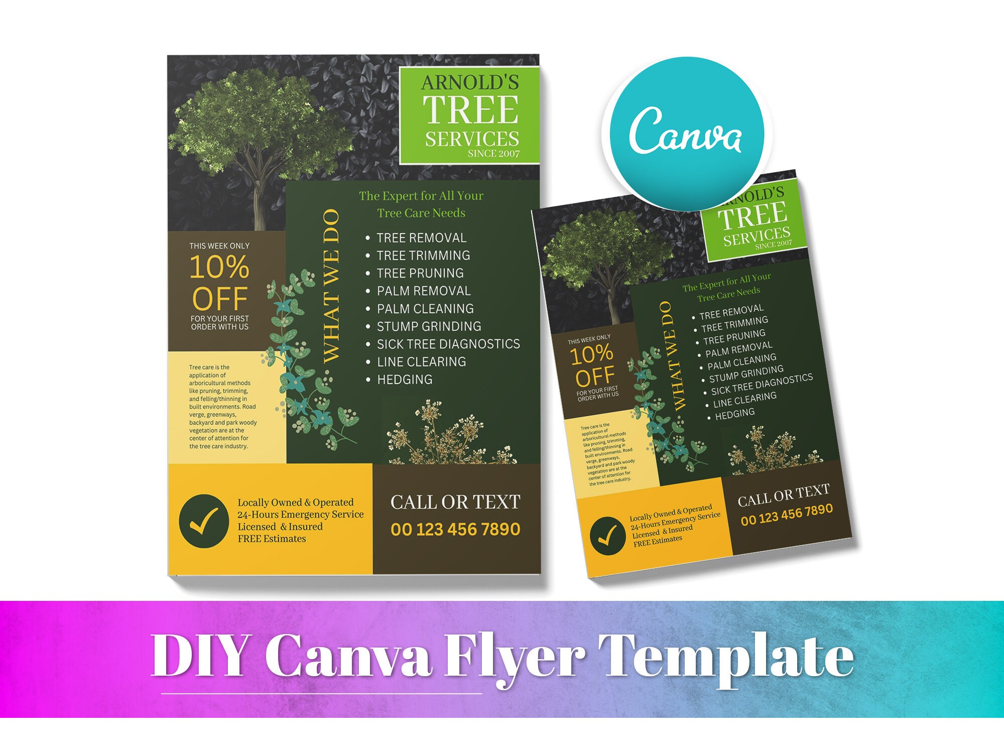 Tree Services Flyer, Printable Tree Trimming Service Flyer Design, DIY ...