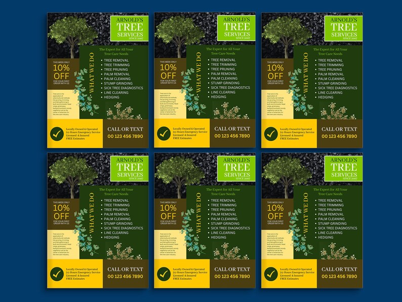 Tree Services Flyer, Printable Tree Trimming Service Flyer Design, DIY ...