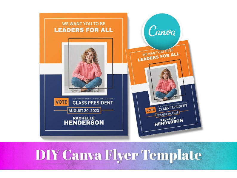 Election Flyer, Campaign Flyer, DIY Canva Student Council Election ...