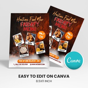 Food Sale Flyer, Restaurant Flyer, DIY Canva Price List Poster ...
