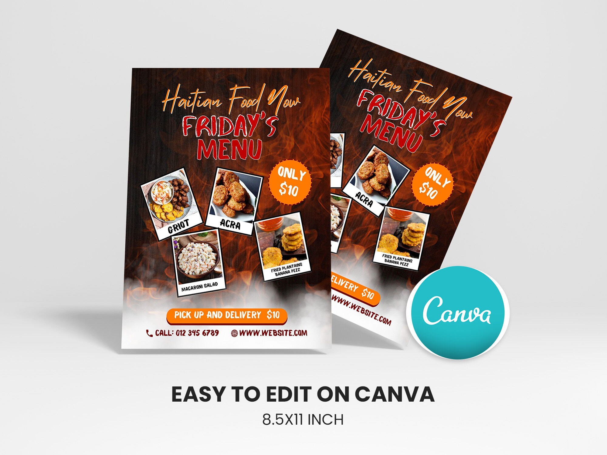Food Sale Flyer, Restaurant Flyer, DIY Canva Price List Poster ...