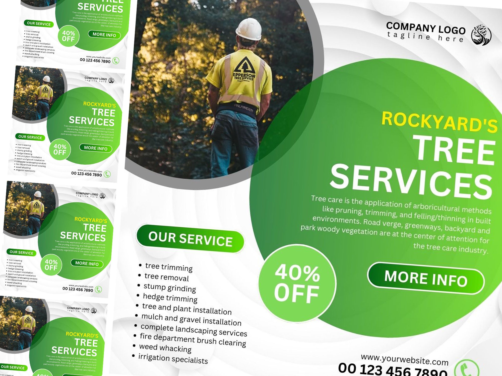 Tree Services Flyer, Editable Tree Trimming Service Instagram Post, DIY ...