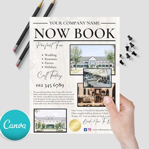 Banquet Flyer, Event Venue, Editable Flyer Design, DIY Canva Poster ...