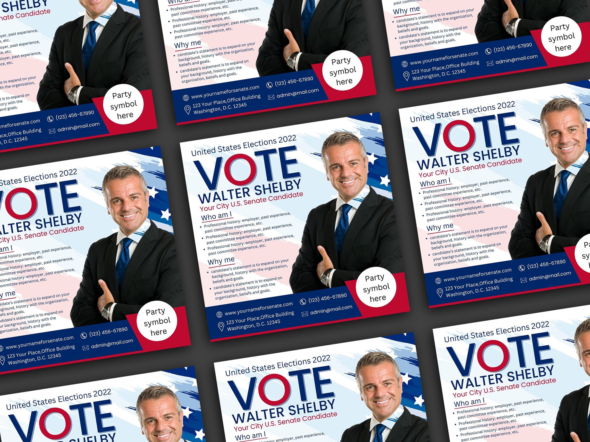 Election Flyer Printable Election Card Design DIY Canva - Etsy