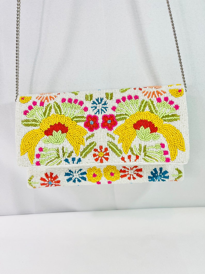 Summer Clutch Beaded Clutch Purse Novelty Purse Flower - Etsy