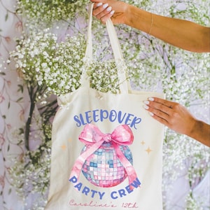 Customized Slumber Party Tote Bag Sleepover Party Favor Teenage Girl ...