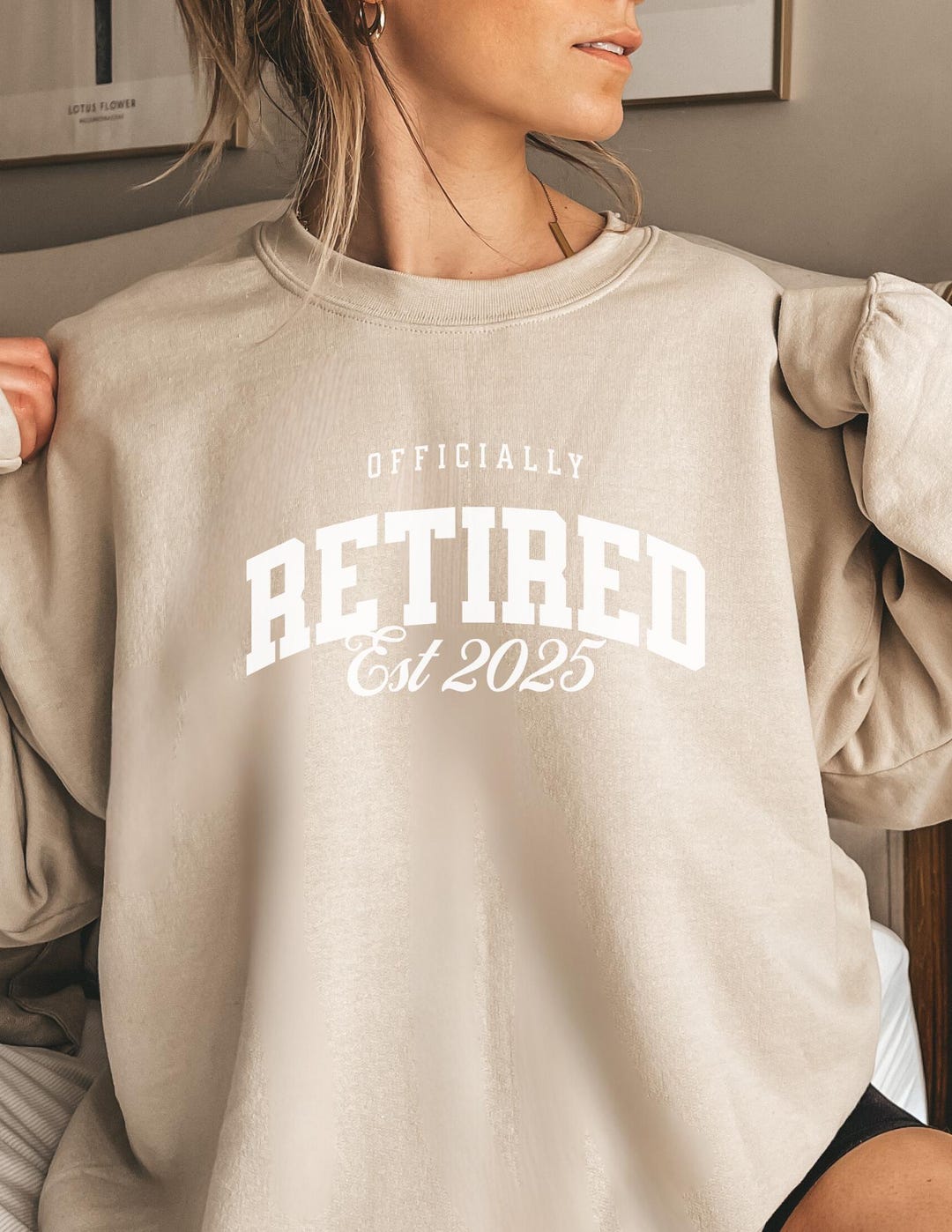 Custom Officially Retired Crewneck Women Retired Sweater Female ...