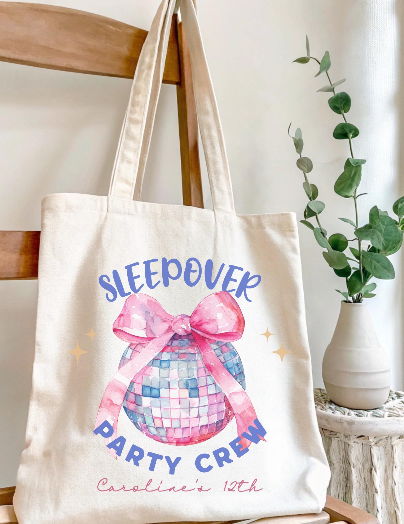 Customized Slumber Party Tote Bag Sleepover Party Favor Teenage Girl ...