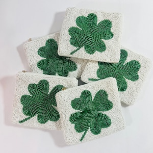 Lucky Coin Pouch,clover Coin Purse,st.patricks Day Gift,lucky Gift Idea ...
