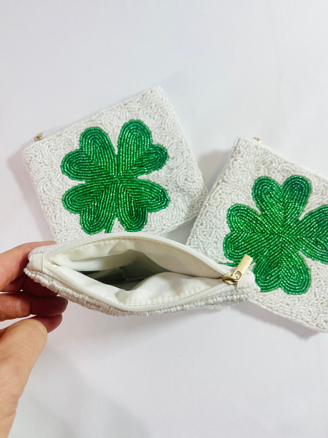 Lucky Coin Pouch,clover Coin Purse,st.patricks Day Gift,lucky Gift Idea ...