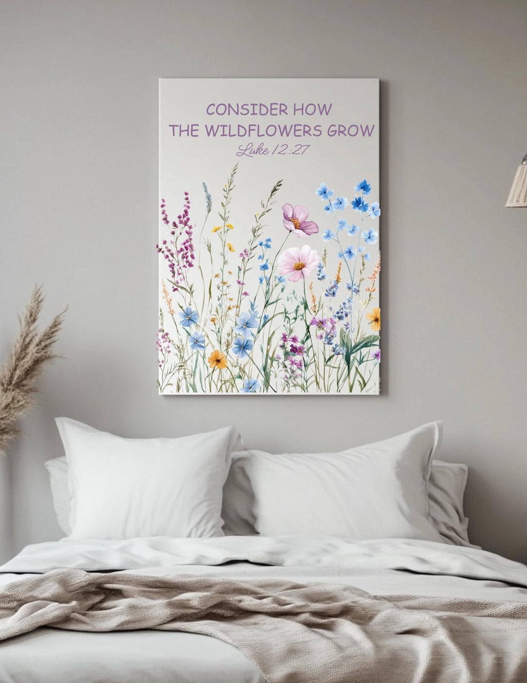 Consider How the Wildflowers Grow Wall Art Wildflower Bible Verse ...