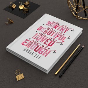 Personalized Self Care Journal You Are Enough Notebook Teenage Girl ...