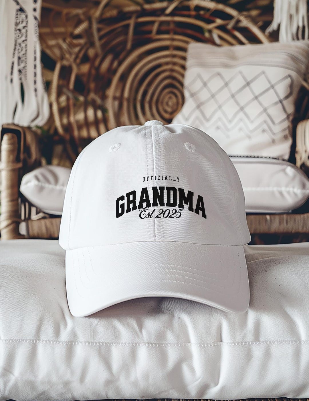 Customized Officially A Grandma Embroidered Hat Women New Grandparent ...