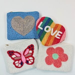 Mini Coin Pouch for Girl, Coin Purse, Beaded Pouch, Tiny Coin Purse ...