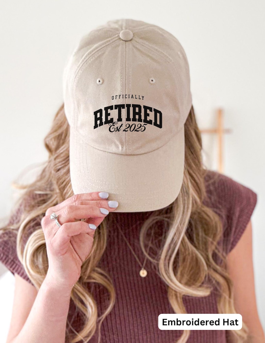 Retired Embroidered Hat Women Officially Retired Attire Retirement ...