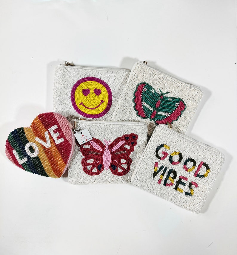 Beaded Coin Pouch, Beaded Coin Purse, Cute Coin Purse, Cute Party Favor ...