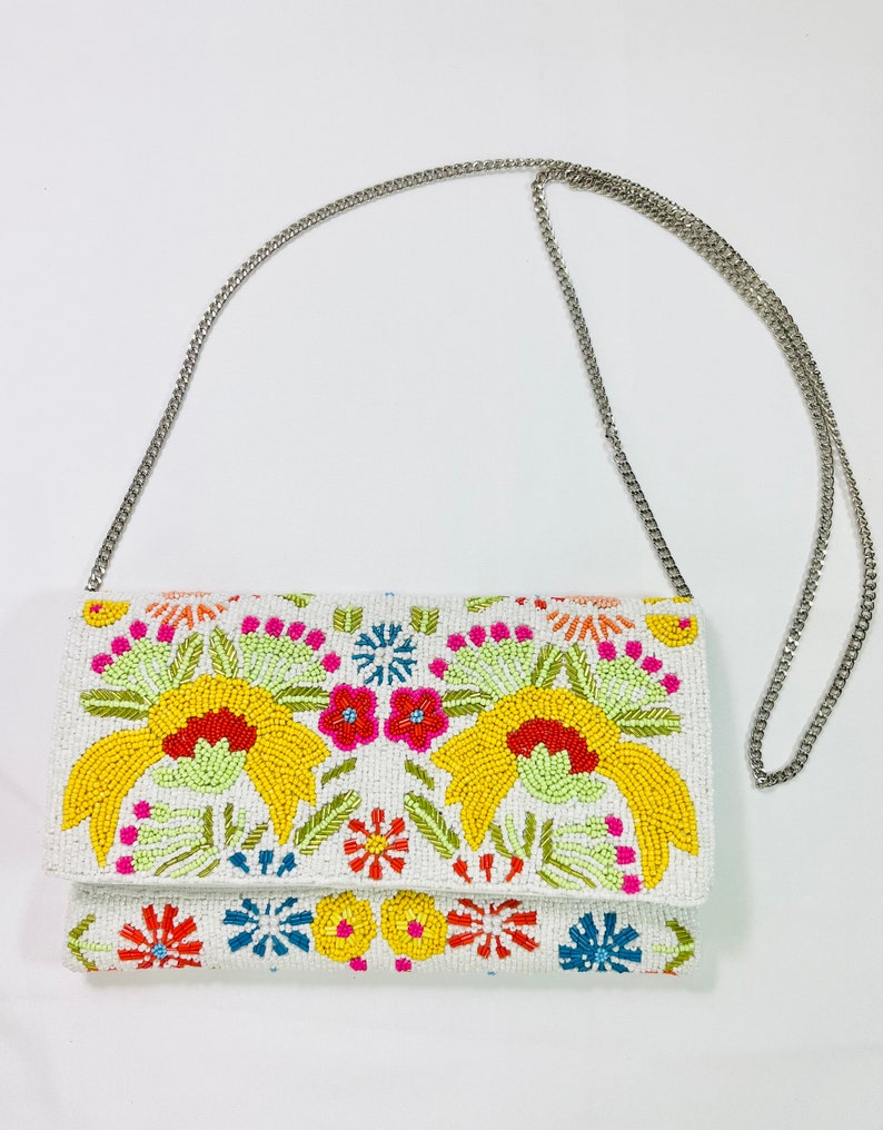 Summer Clutch Beaded Clutch Purse Novelty Purse Flower - Etsy