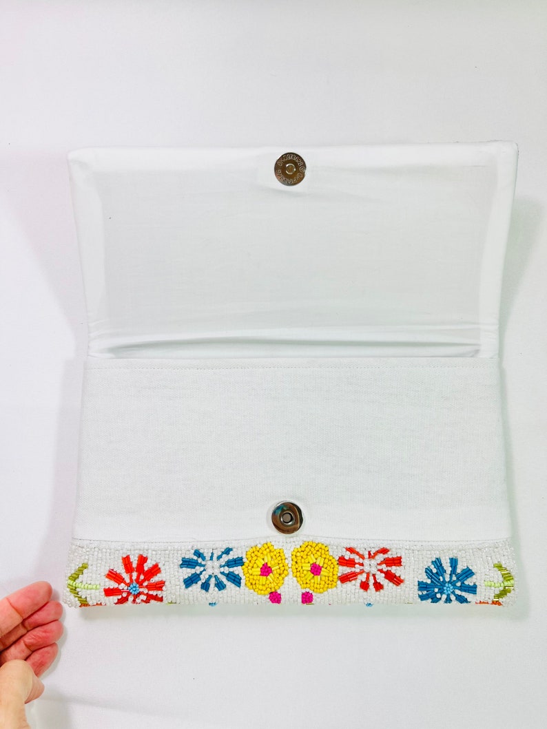 Summer Clutch, Beaded Clutch Purse, Novelty Purse, Flower Clutch, Small ...