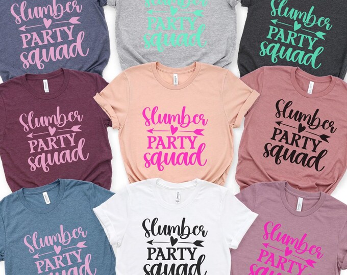 Slumber Party Shirt, Youth Girls Sleepover Shirt, Rose Gold Slumber ...