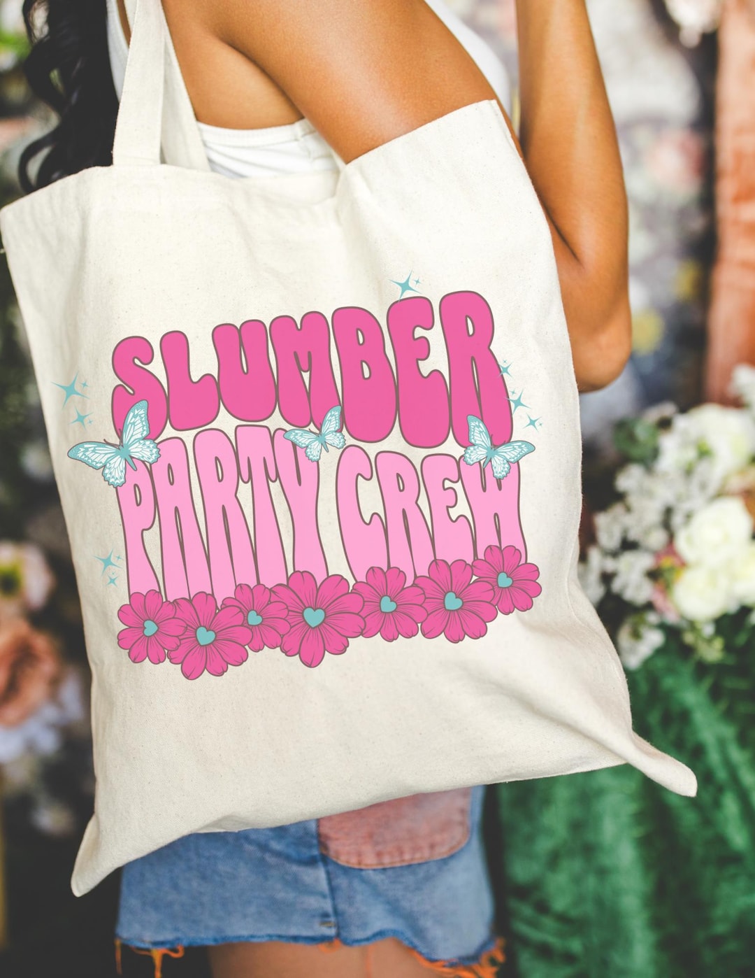 Customized Slumber Party Tote Bag Sleepover Party Favor Teenage Girl ...