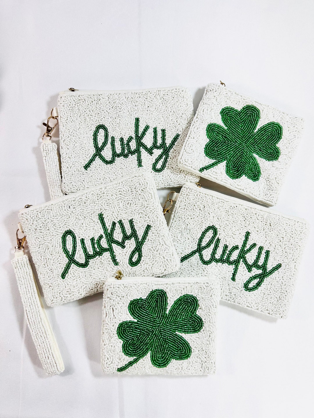 Lucky Coin Purse Gift for Sending Lucky Gift Idea Lucky Clover Gift for ...